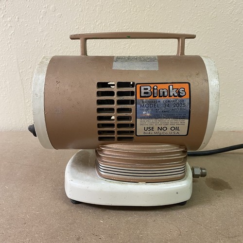 Binks Diaphragm Air Compressor Model 34-2025 Airbrush Paint Hobby Work ...