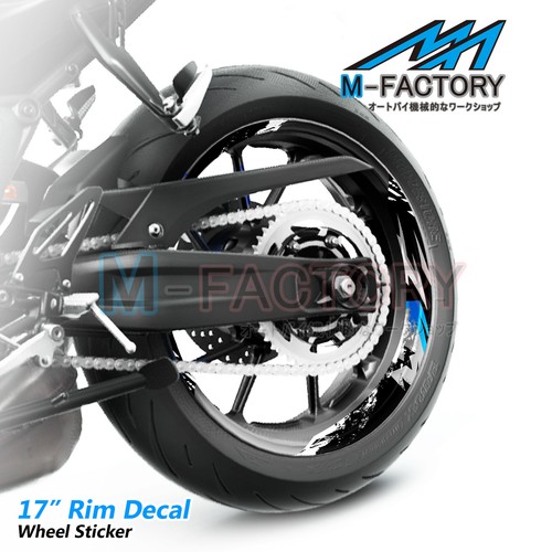Aqua S03 17" Rim Wheel Sticker Stripe Decal For Honda CBR650F 14-18 17 ...