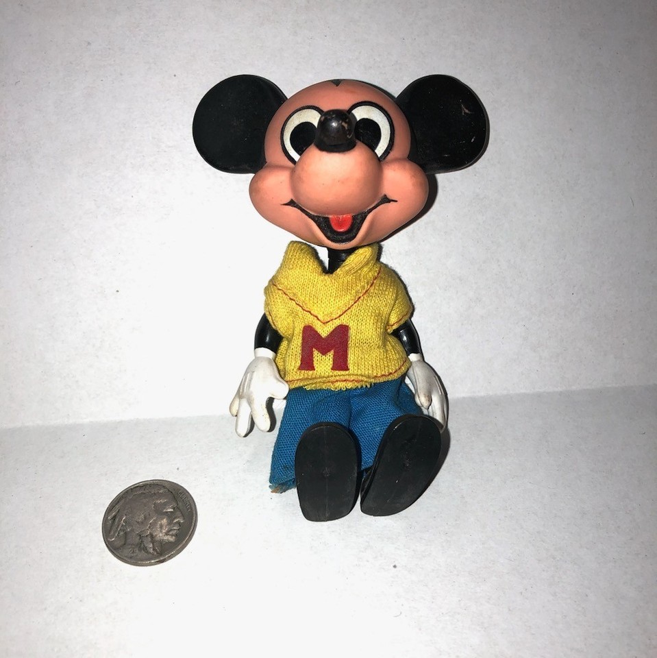 Vintage Mickey Mouse 1968 Mattel Walt Disney Toy Doll. Arms and legs ...