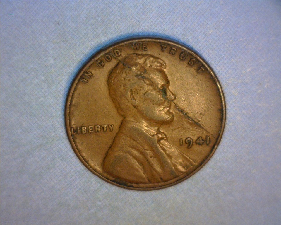 1941 LINCOLN CENT, DEFECTIVE PLANCHET🌟SPLIT & RETAINED LAMINATION US ...