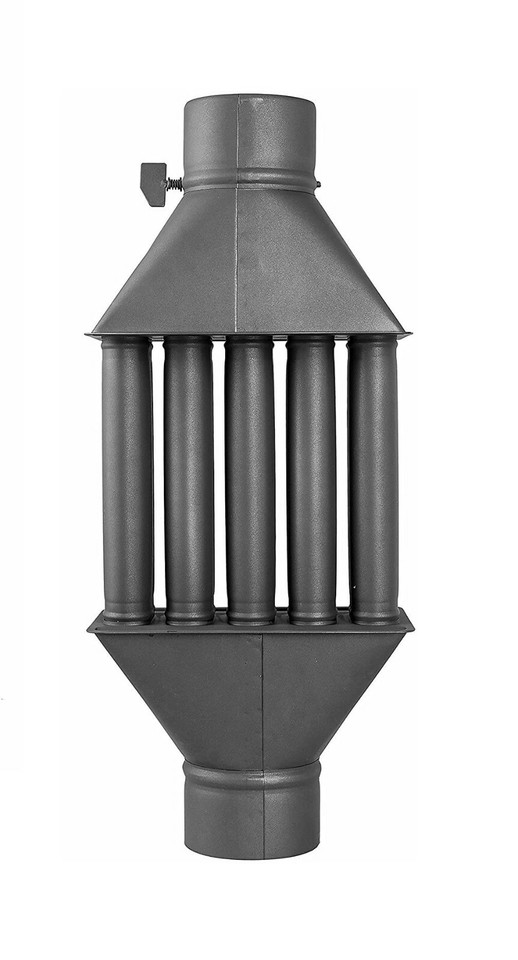 5.2in / 130mm Flue Pipe Heat Exchanger with Valve Radiator Woodburner ...