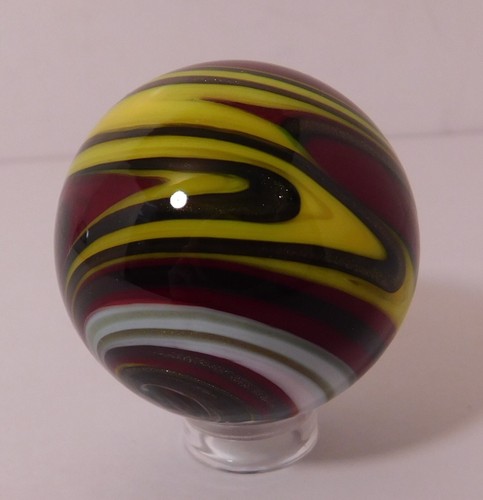 1 -New Crisp Handmade Reverse Corkscrew Art Glass Marble - 39MM = 1-9/ ...