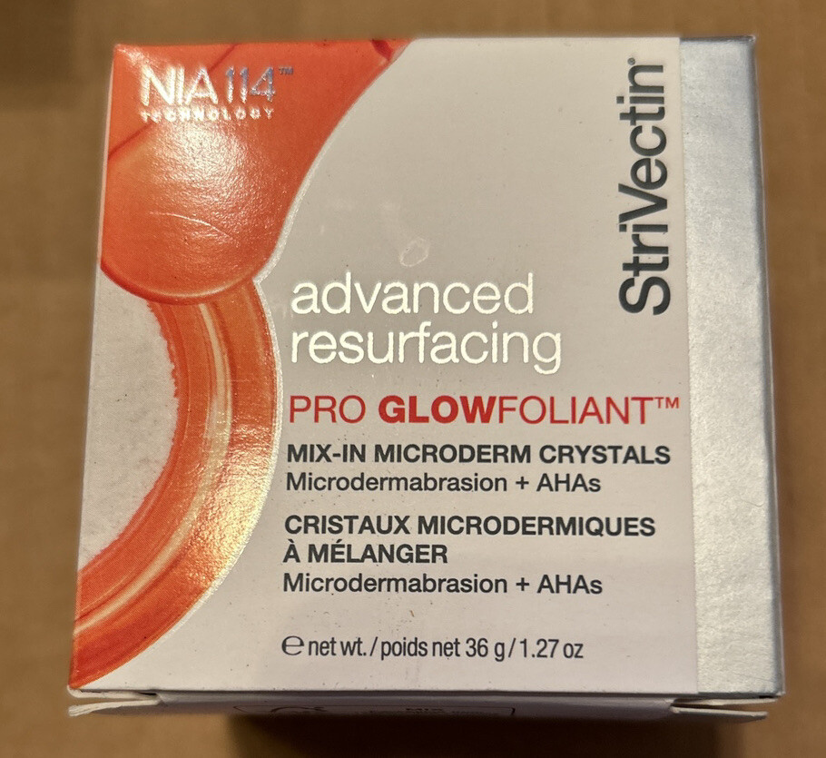 NIB Strivectin NIA114 Pro Glowfoliant Mix-In Microderm Crystals 1.27 oz ...