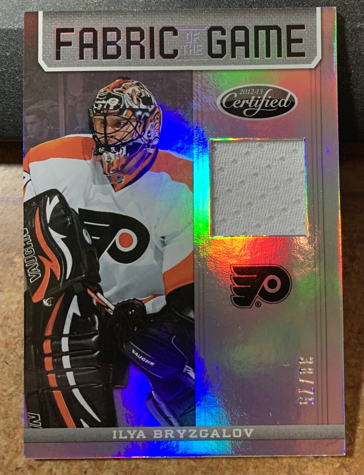 2012-13 Certified Fabric of the Game Mirror Hot Box IB Ilya Bryzgalov ...