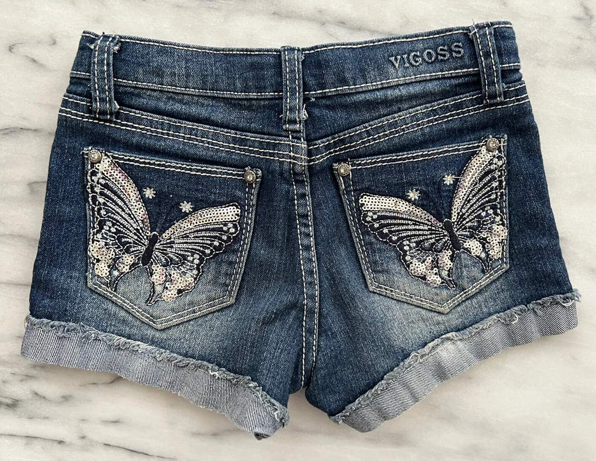 Girls Jean Shorts Back