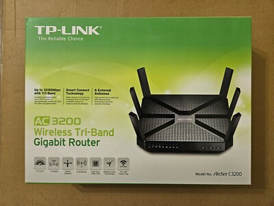 TP-Link ARCHER C3200 ARCHER C3200 Tri-Band Gigabit Router 845973092276 ...