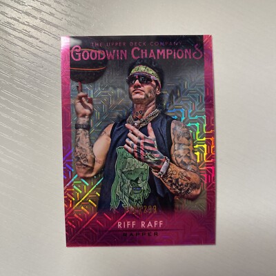 2021 Goodwin Champions Riff Raff 112/399 Pink Traxx Rapper Upper Deck ...