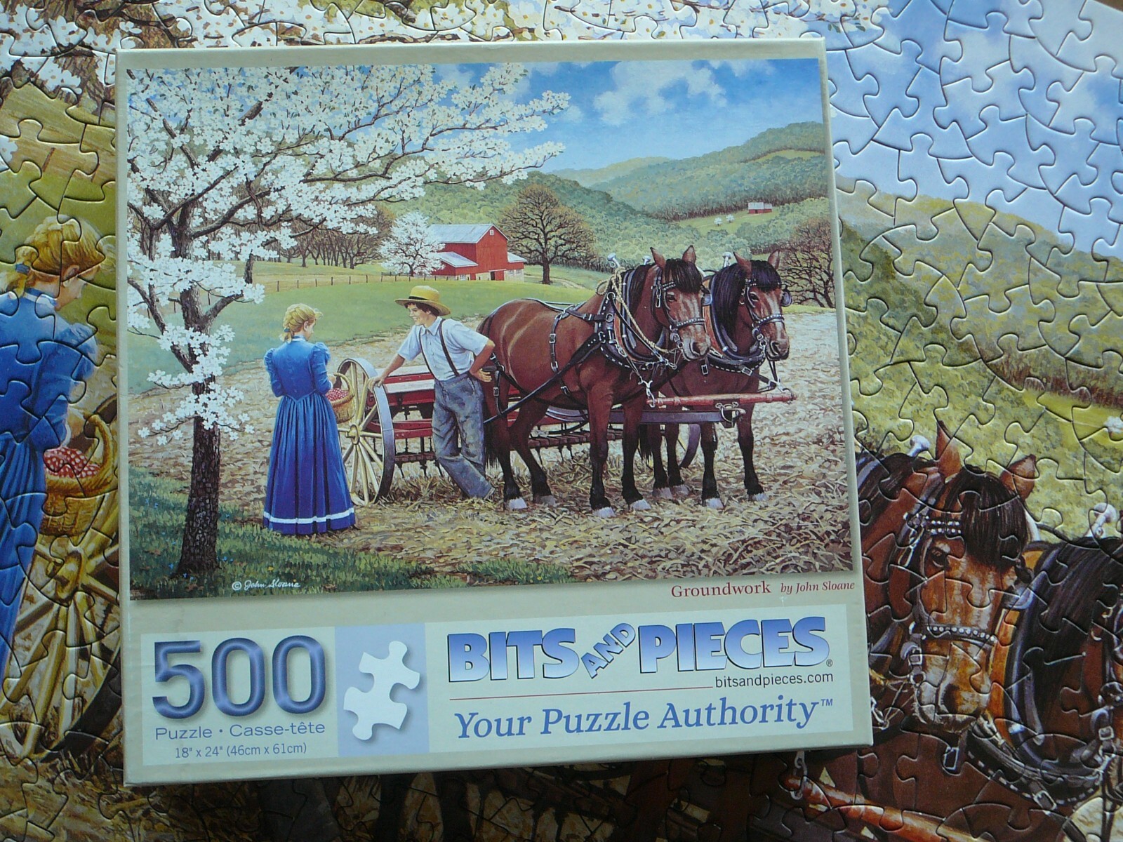 BITS and PIECES - 500 PIECE JIGSAW PUZZLE - GROUNDWORK by JOHN SLOAN ...