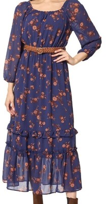 Blue Brown Dress | eBay