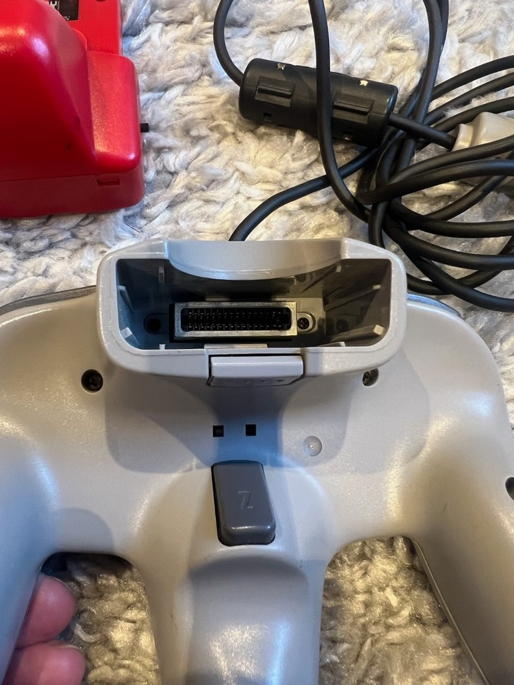 Nintendo 64 N64 Controller Light Grey NUS-005 + Rumble Pack, Official ...