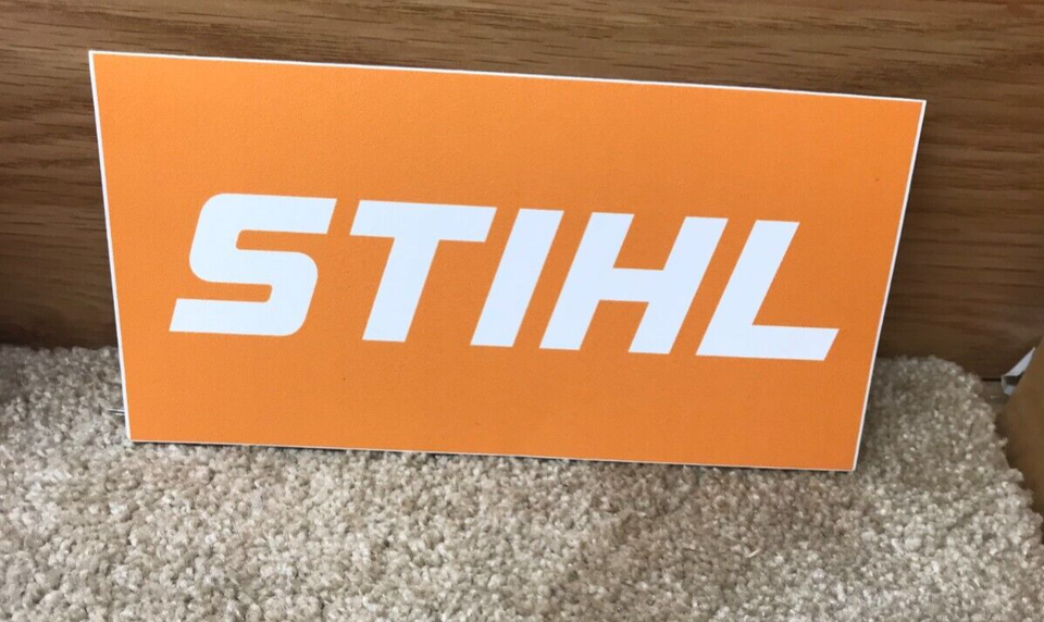 NEW STIHL SLANT LOGO DECAL 4" x 8" CHAINSAW TRIMMER BLOWER STICKER 0463 ...