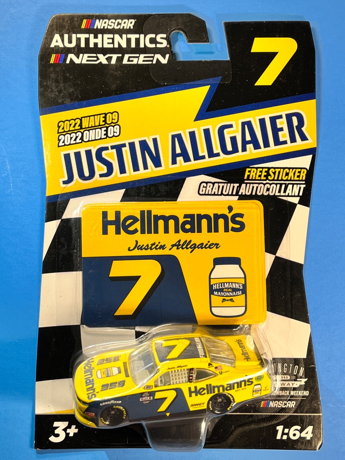 2022 Wave 09 Nascar Authentics Next Gen Justin Allgaier #7 Hellman's ...