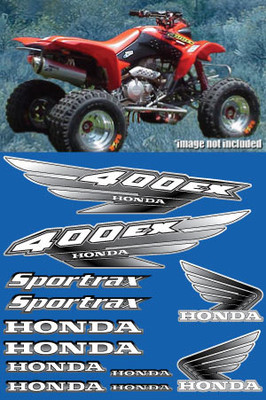 400ex Decals Graphics 12pc ATV QUAD Gen 1 FULL COLOR BLACK Pick Any ...