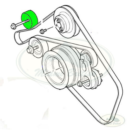 LAND ROVER UPPER TENSIONER PULLEY RANGE RR SPORT V8 06-09 PQR500140 ...