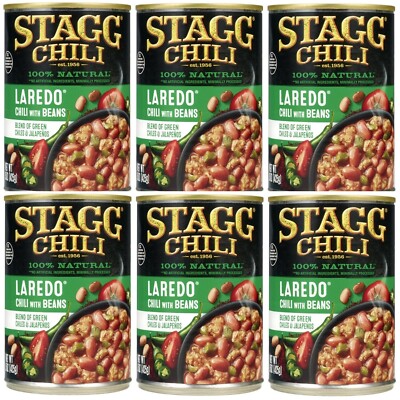 Stagg LAREDO Chili With Bean Blend of Green Chiles & Jalapeno (6 Cans ...