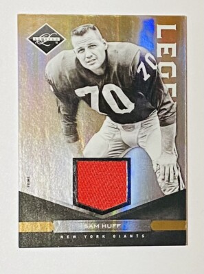 2011 Limited #116 Sam Huff Game Used Relic 2/50 Jersey Patch New York ...