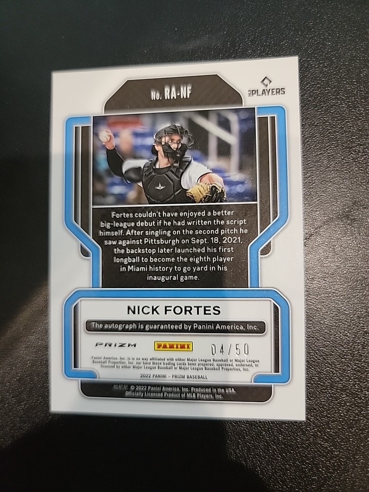 2022 Panini Prizm Baseball Green Prizm Nick Fortes Auto /50 | eBay