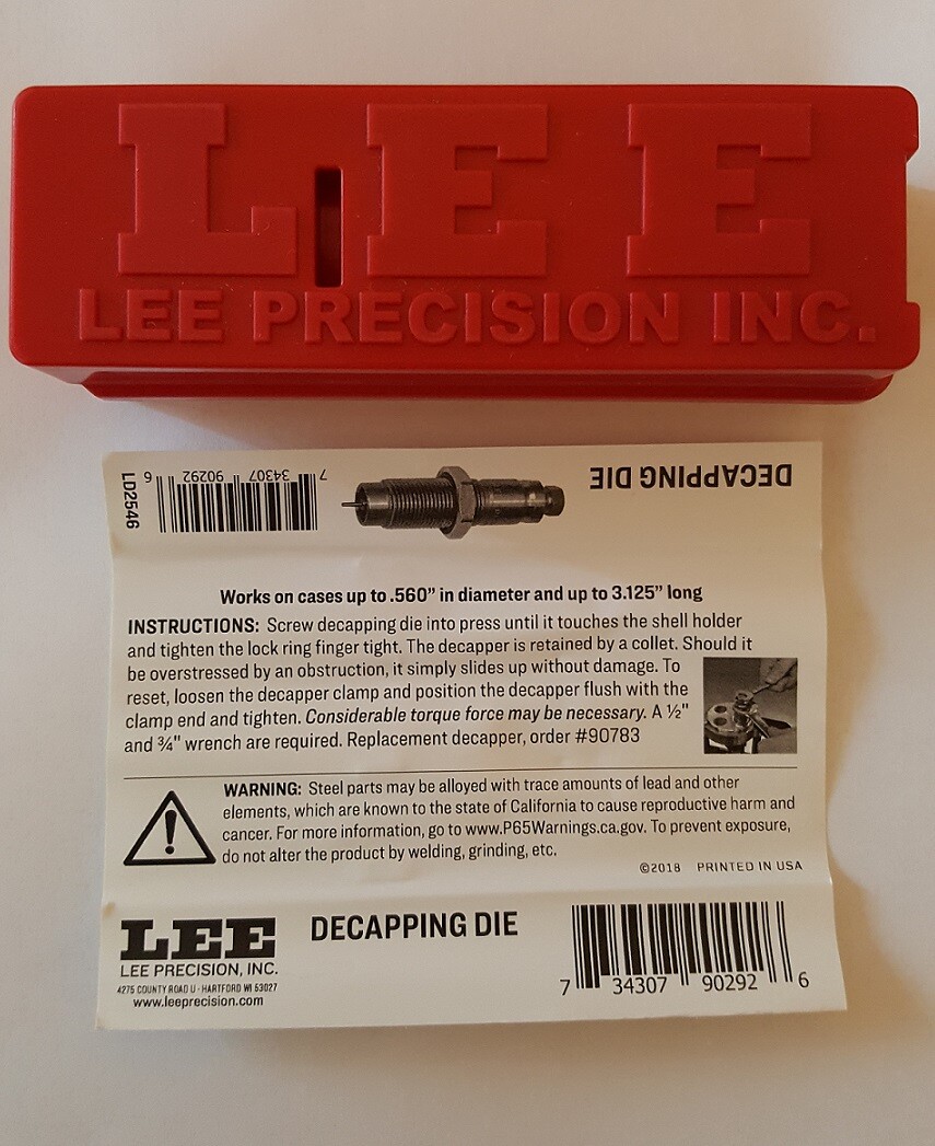 Lee Universal Depriming and Decapping Die #90292 - Factory New ...