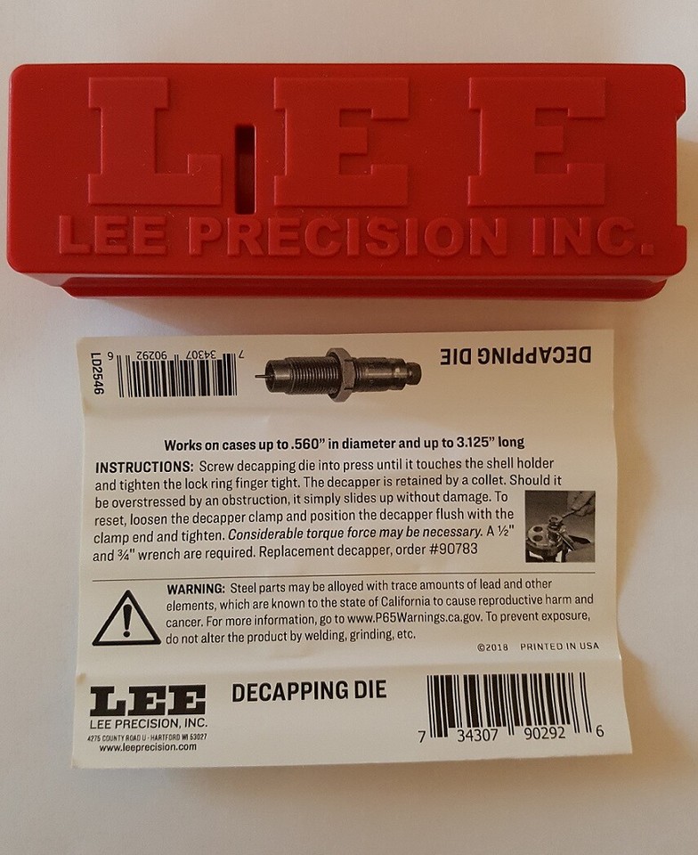 Lee Universal Depriming and Decapping Die 90292 Factory New | eBay