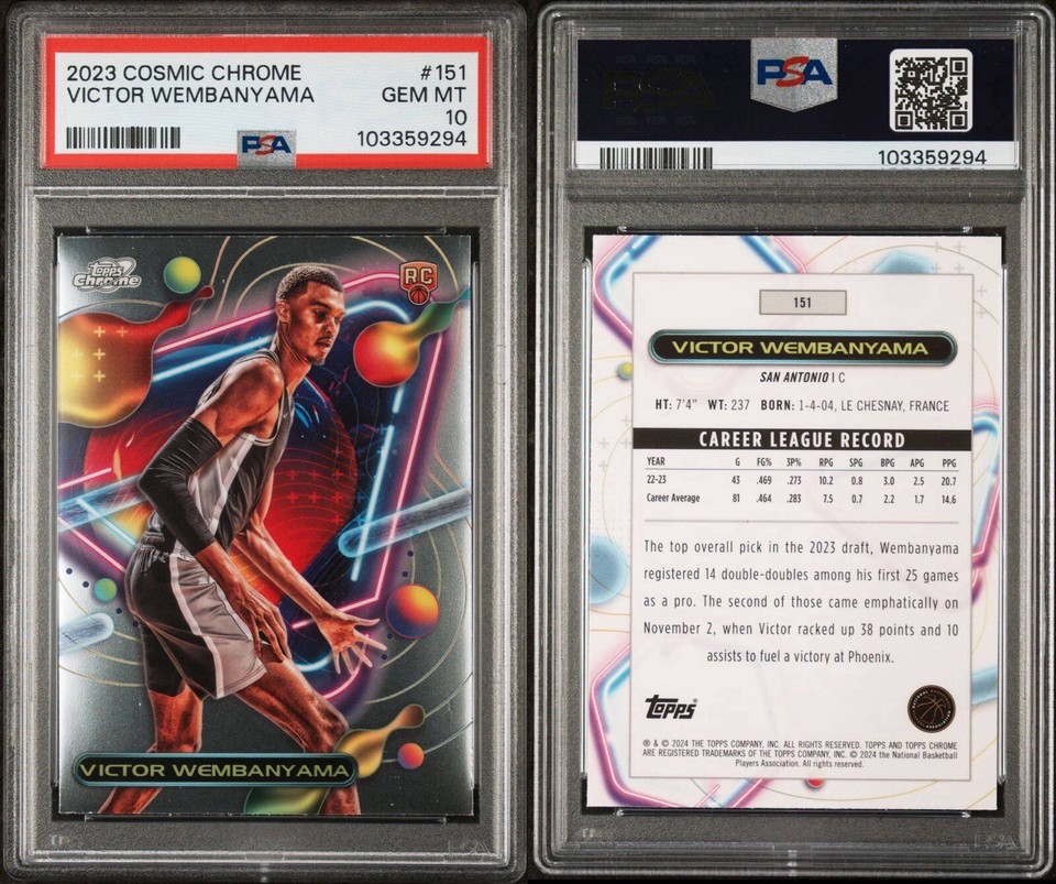 2023 COSMIC CHROME #151 VICTOR WEMBANYAMA PSA 10 | eBay