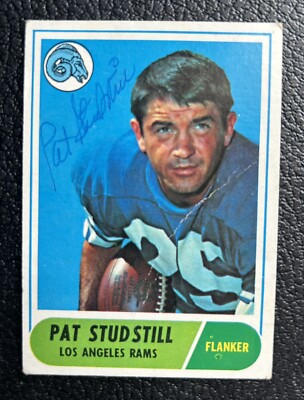 Pat Studstill Signed Autographed 1968 Topps Card #156 Los Angeles Rams ...