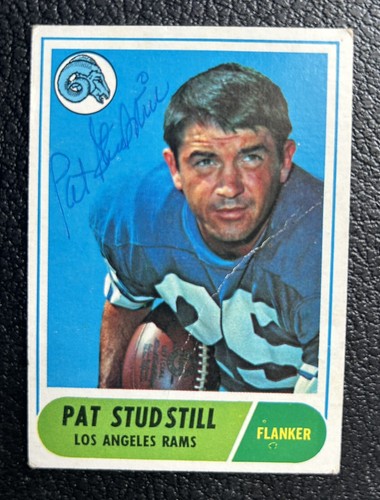 Pat Studstill Signed Autographed 1968 Topps Card #156 Los Angeles Rams ...