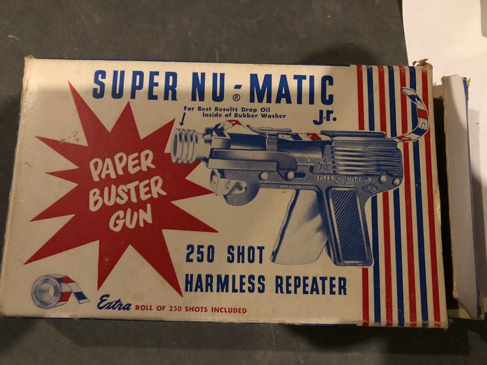 Vintage Super Nu Matic JR. Paper Buster gun in original package ...