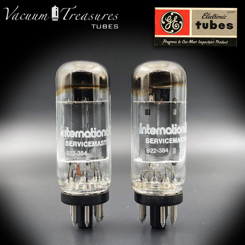 7591A GE brand International Coin Base Halo Getter Tested Pair Tubes ...