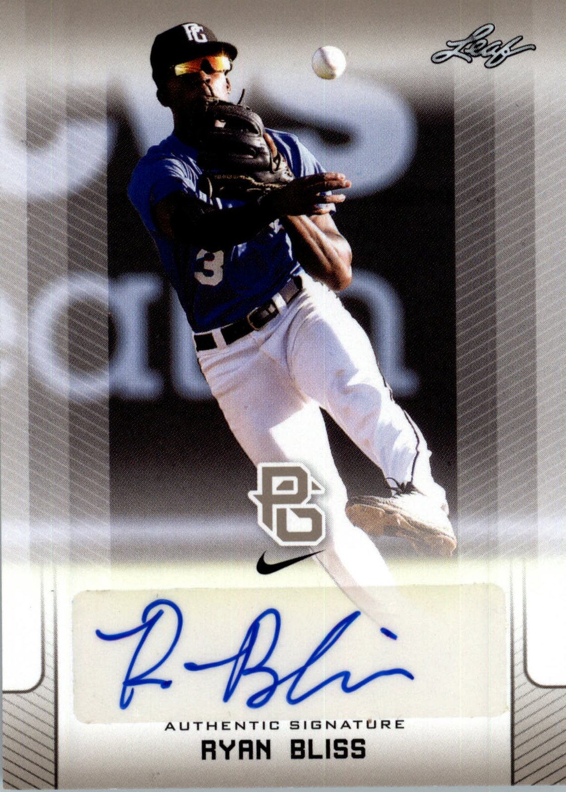 Ryan Bliss 2017 Leaf Perfect Game Autograph NIKE All-American Auto ...