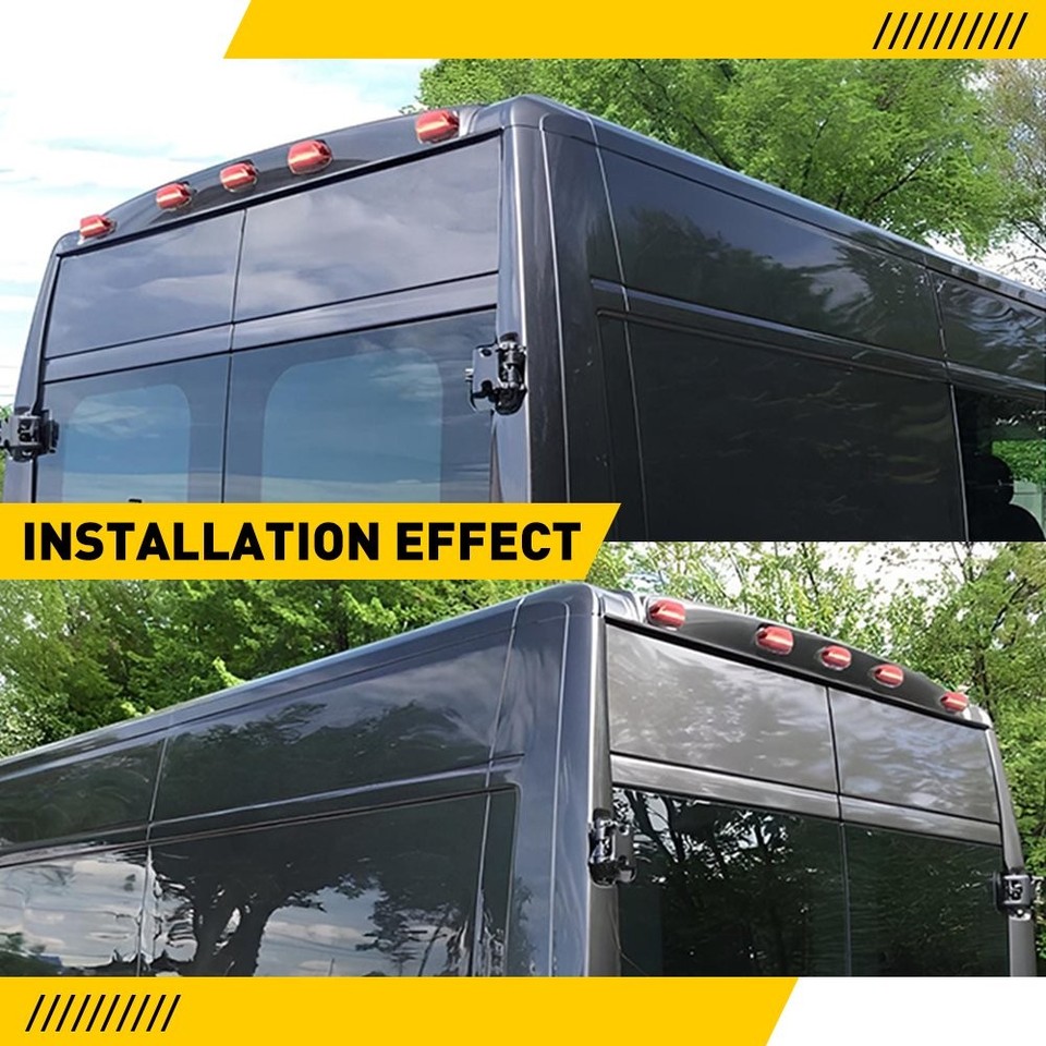 Red LED Cab Roof Marker Lights 5x For 2014-23 Dodge RAM Promaster 1500 ...