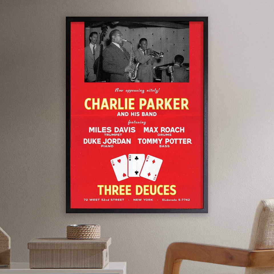 Charlie Parker - Miles Davis jazz poster - Three Deuces - 1947 | eBay