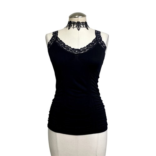 T.t. Bluer Gothic Vampire Stretch Rouched Lace Tank Top | eBay