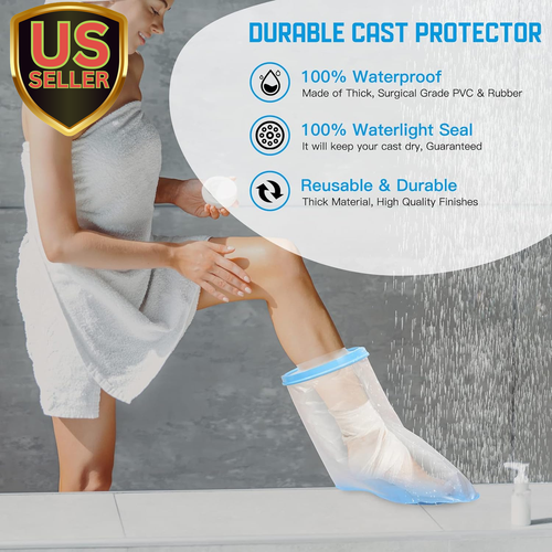 Waterproof Foot & Ankle Cast Cover for Shower,With New Upgraded Non ...