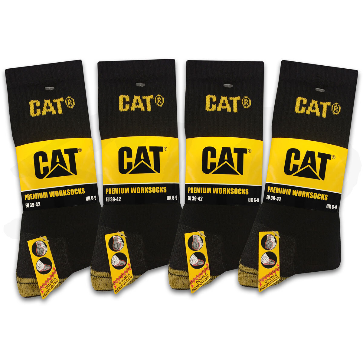 12 Paar CAT CATERPILLAR PREMIUM WORK Arbeitssocken 39-50 Business Socks ...