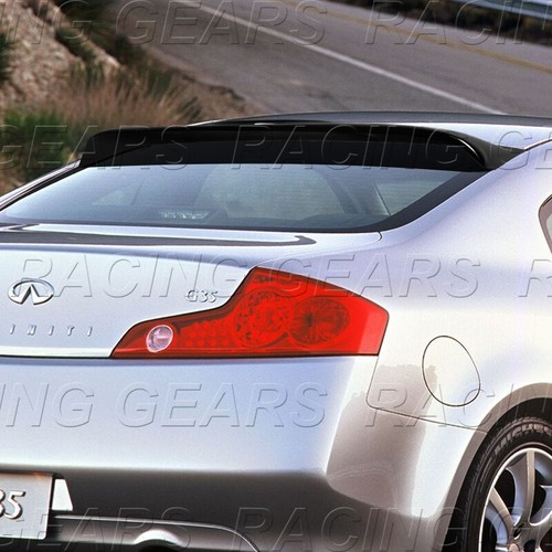 BLACK ABS REAR WINDOW ROOF VISOR SPOILER WING FIT 03-07 INFINITI G35 ...