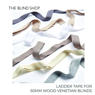 Wood Venetian Blind Ladder Tape (25mm) For 50mm Slats Various Colours ...