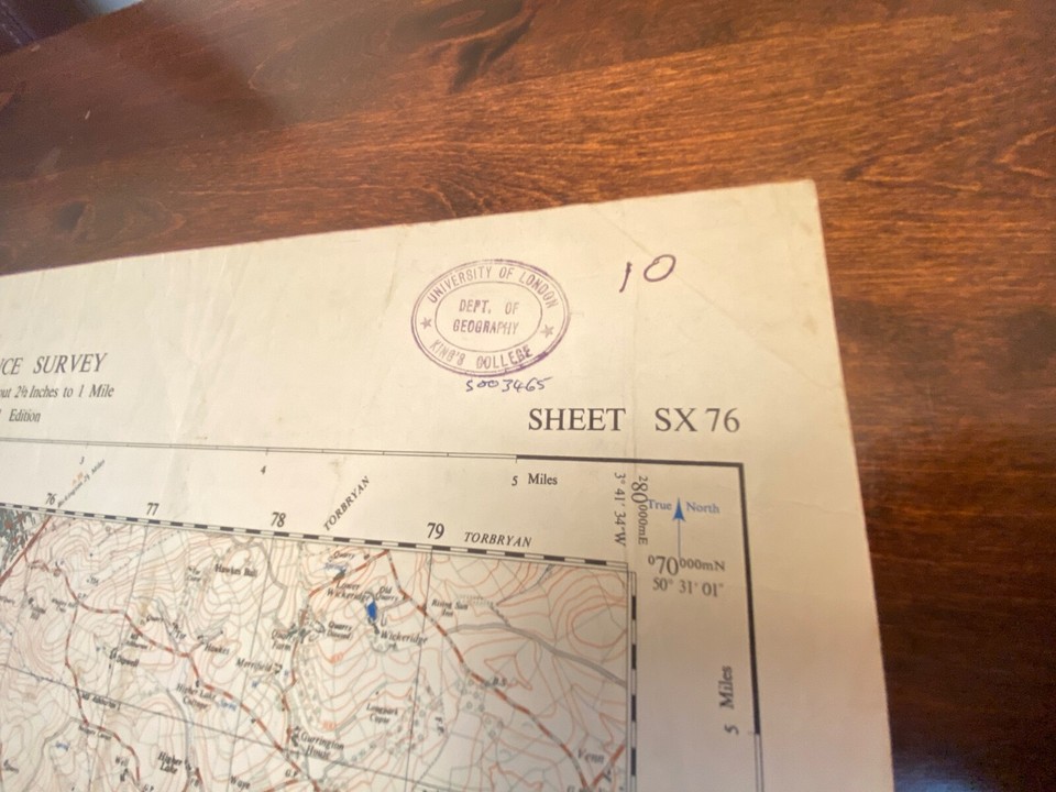 ORDNANCE SURVEY SX76 Buckfastleigh DEVONSHIRE 1959 Provisional Ed. OS ...