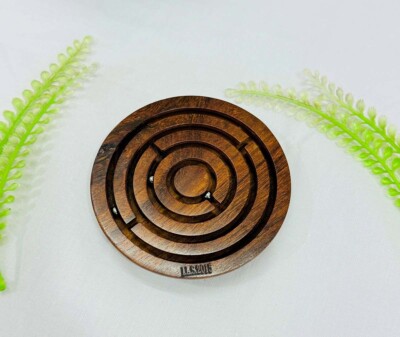 Nautical Handicraft Wooden Labyrinth Board Game Ball in a Maze Puzzle ...