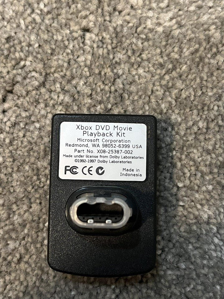 Microsoft Original Xbox DVD Movie Playback Kit Receiver Adapter Plug In ...