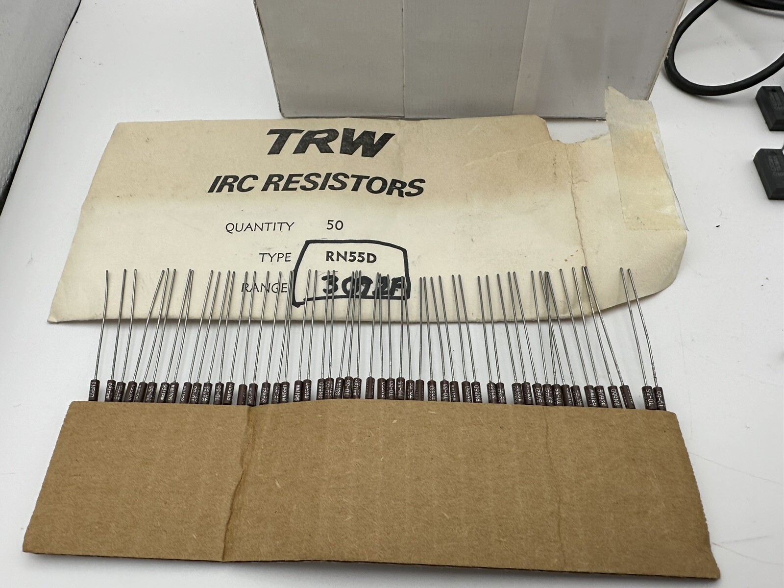 50 PC NOS TRW RN55D 1/8W, 1% Metal Film MIL Resistors, 0.125W, 100ppm ...