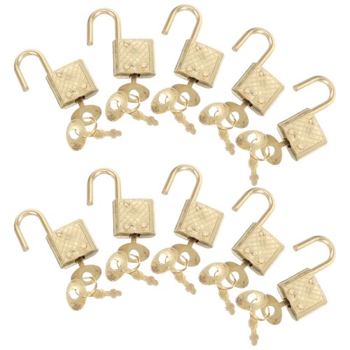 10PCS Alloy Padlocks Suitcase Small Locks Simple Notebook Safety Locks ...