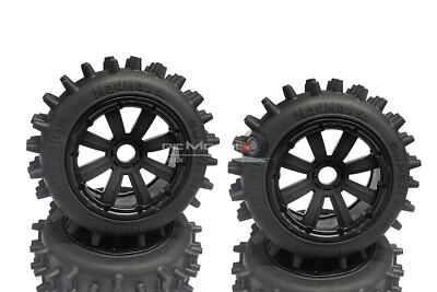 MadMax Super Hog Wheel Set, Black 8 Spoke Wheel for HPI Baja 5b, Rovan ...