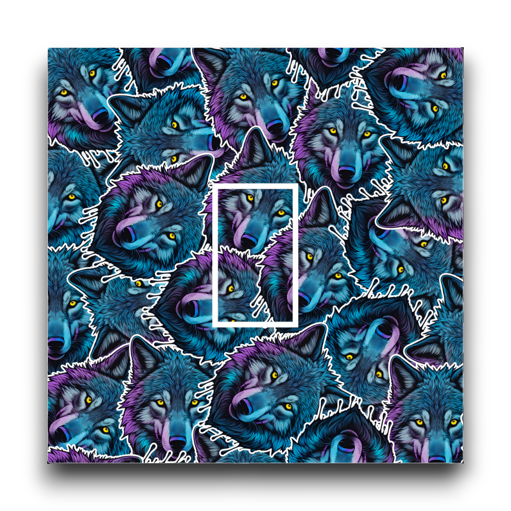 Dripping Effect Wolf Sticker Bomb Light Switch Cover Vinyl Sticker ...