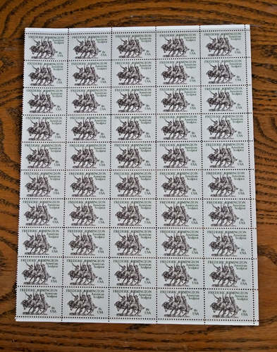 Frederic Remington, 18¢ stamp, Sheet of 50, No Block Num, Scott# 1934 ...