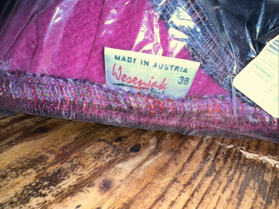 Wesenjak Slippers Size 7 / 38 Pink 100% Boiled Wool Made in Austria | eBay