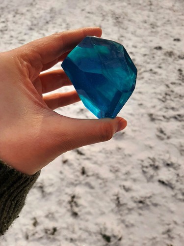 Teal Crystal Paperweight / Resin Crystals / Crystals / Crystal Trinkets ...