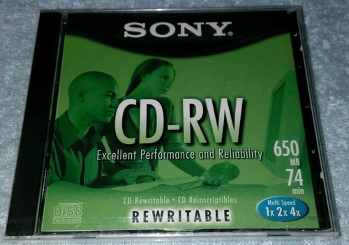 SONY CD-RW rewritable disc 650 MB 74 min brand new | eBay