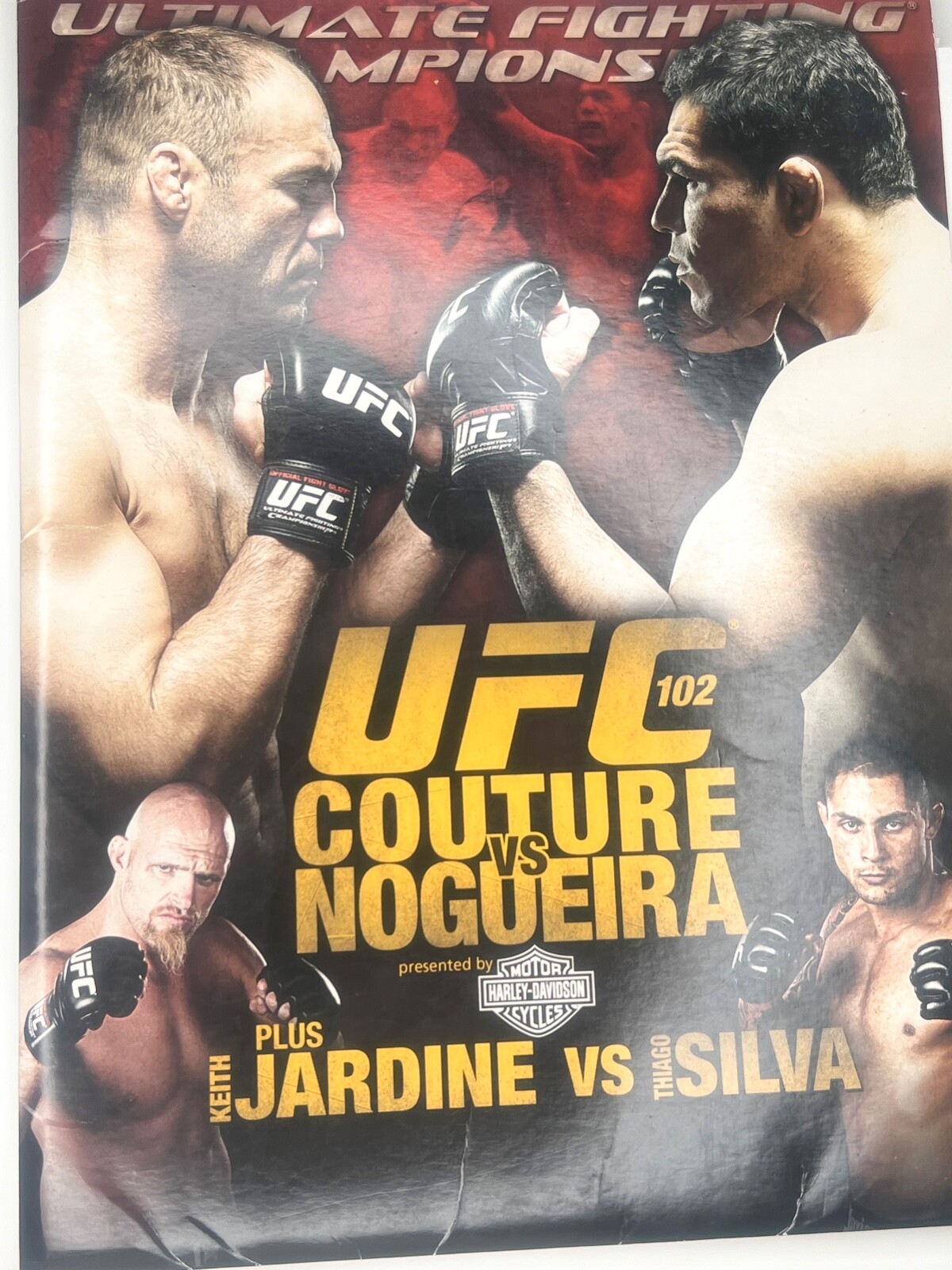 UFC 102 Couture vs Nogueira Program, Press Kit, T Shirt, ticket stub | eBay