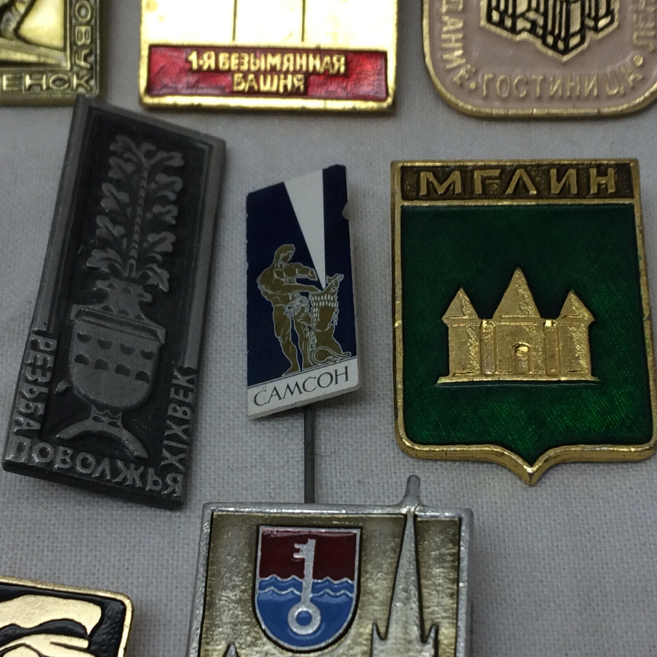 Vintage 1976 Russian Military Party Pin lot (13) Stalin 2 Damaged ...