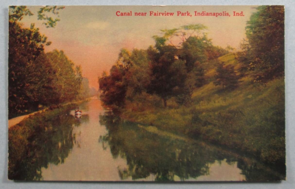 Canal Near Fairview Park, Indianapolis, IN Indiana Postcard (#7887) | eBay